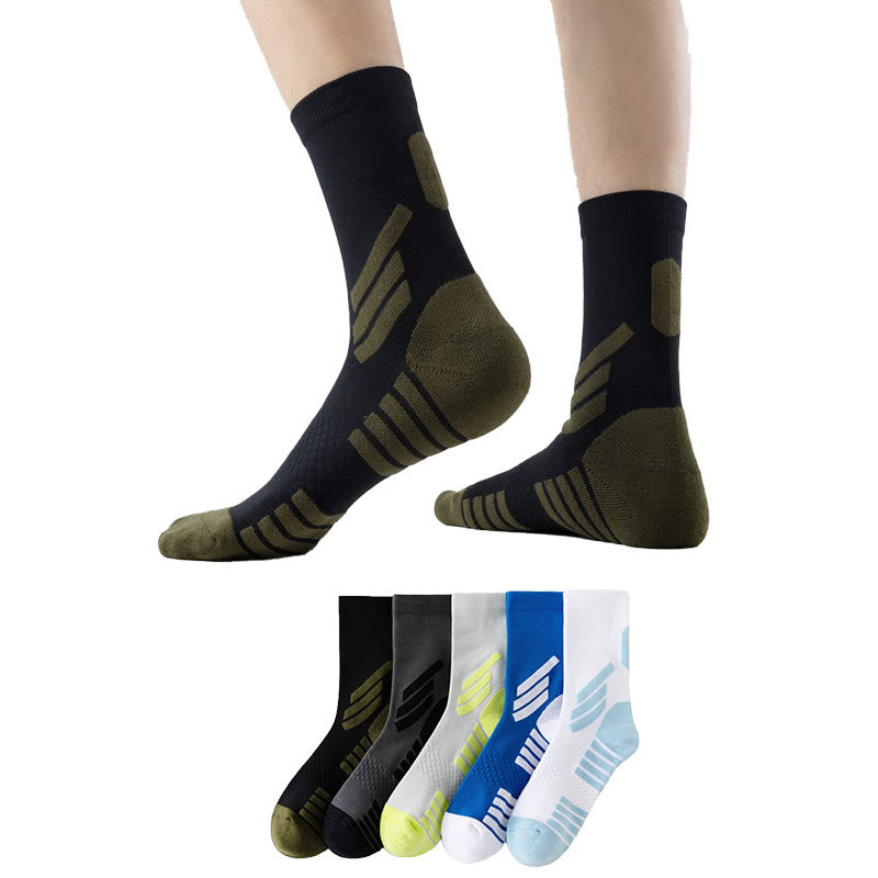 Plusock Plus Size Basketball Quarter Compression Socks(5 Pairs) – plusock